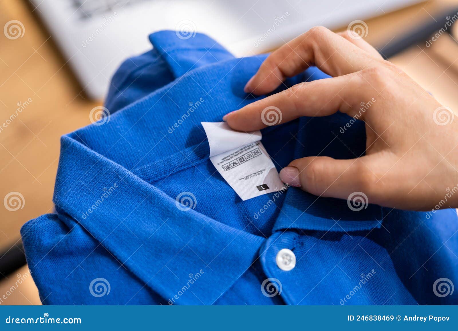 Wash Instruction Label or Tag Stock Image - Image of detail, hand ...
