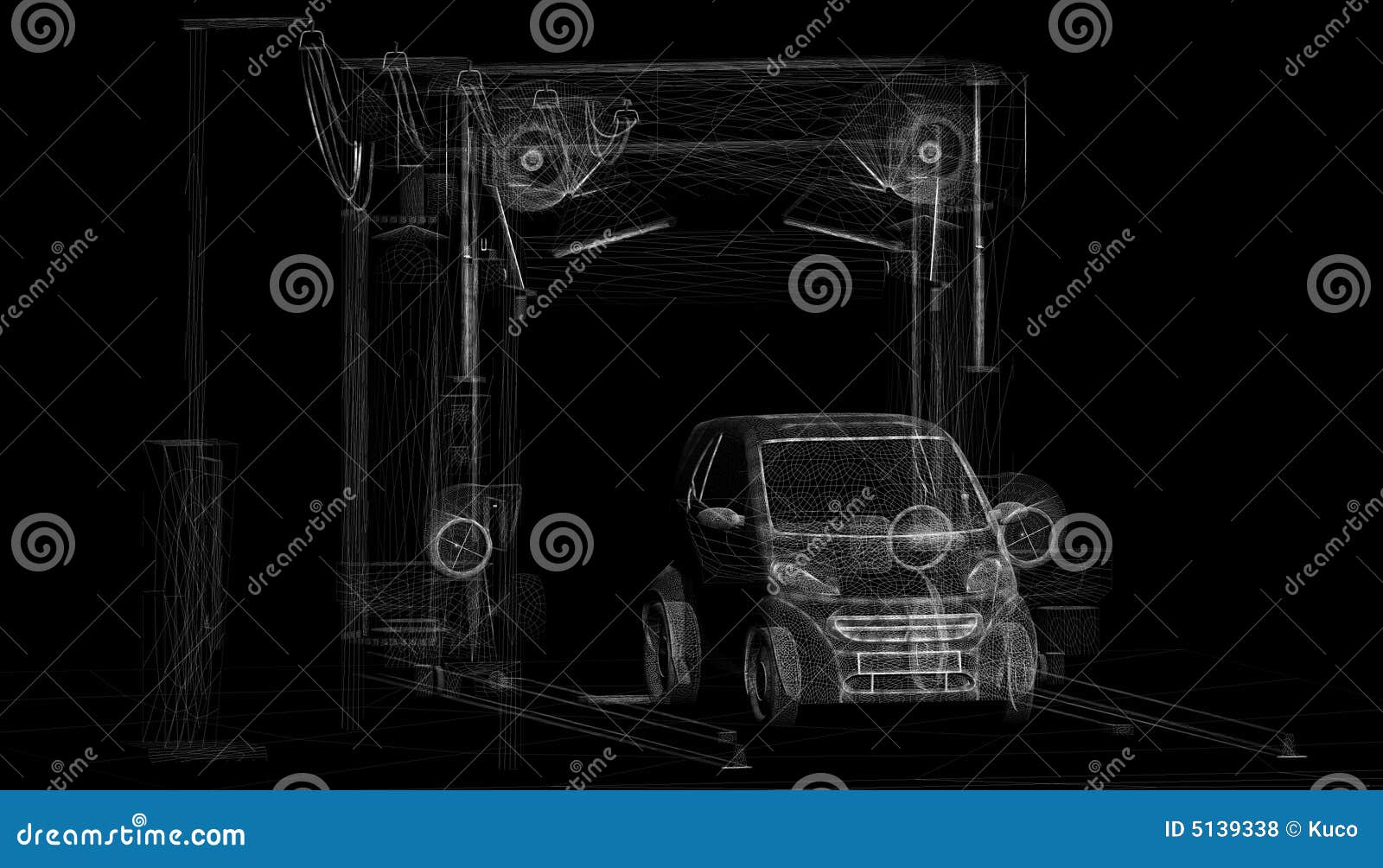 Car Wash Line Icon. Automatic Cleaning Sign. Vector Royalty-Free ...