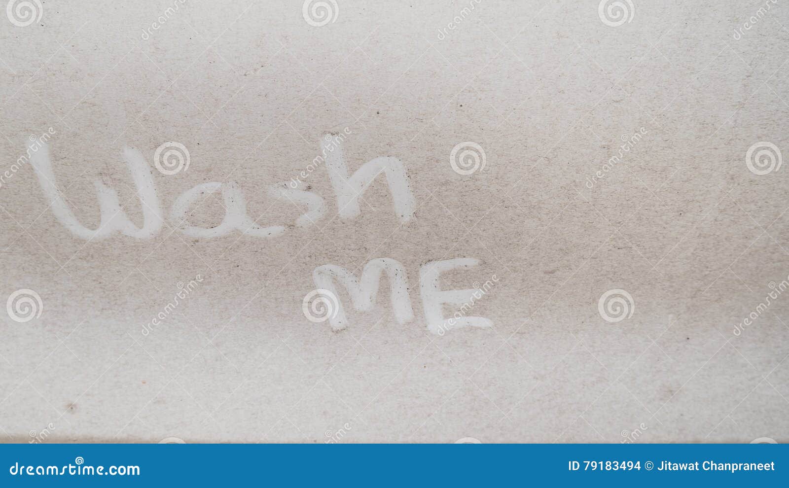 Wash me on the dirty car stock photo. Image of door, view - 79183494