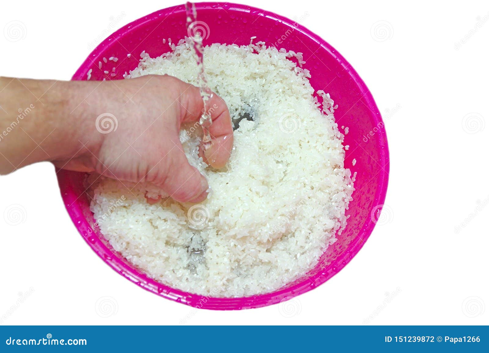 Wash Rice With Water In The Bowl Stock Photography | CartoonDealer.com ...