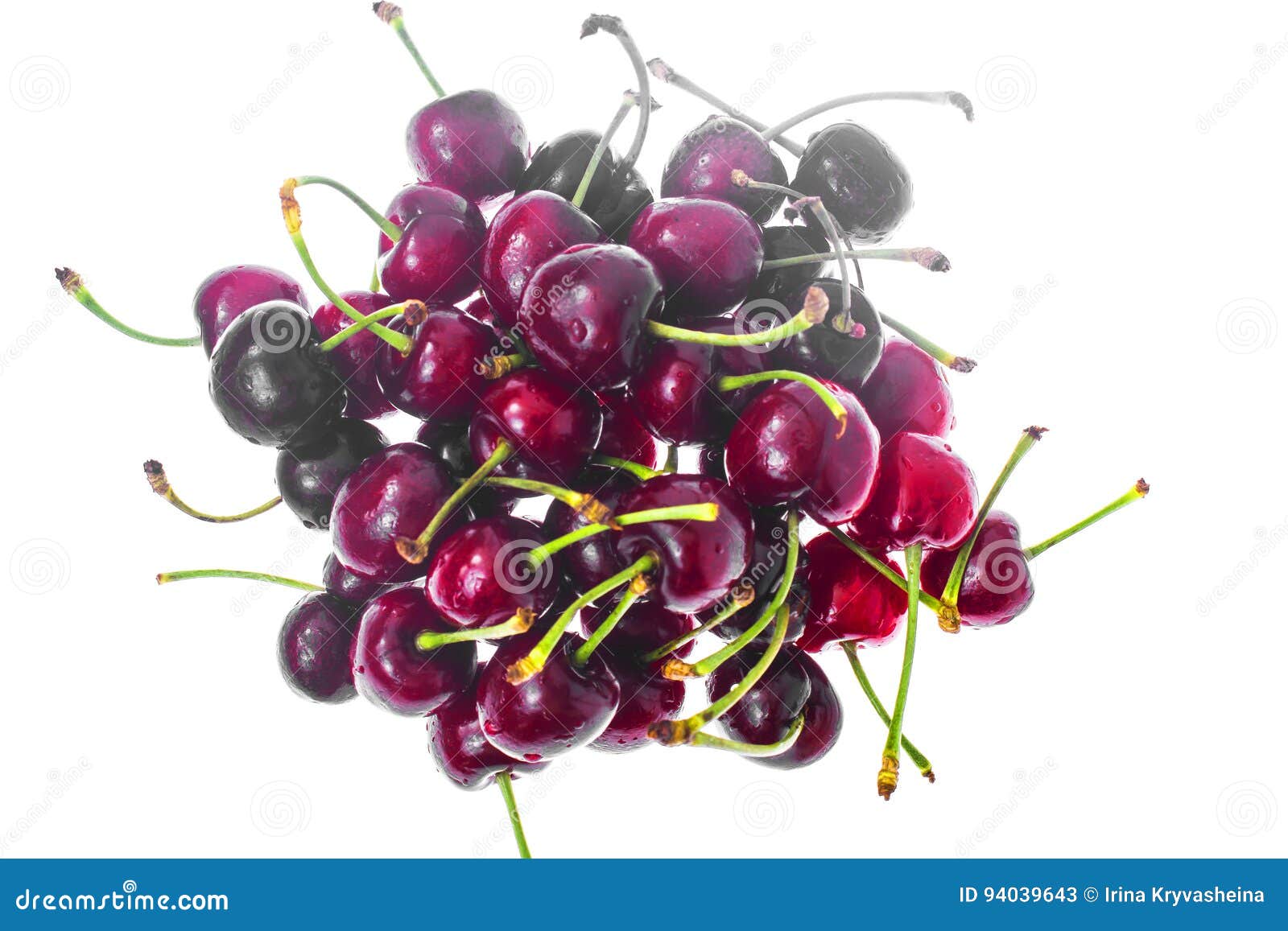 Wash, Shallow, Red Cherry on White Background. Stock Image - Image of ...