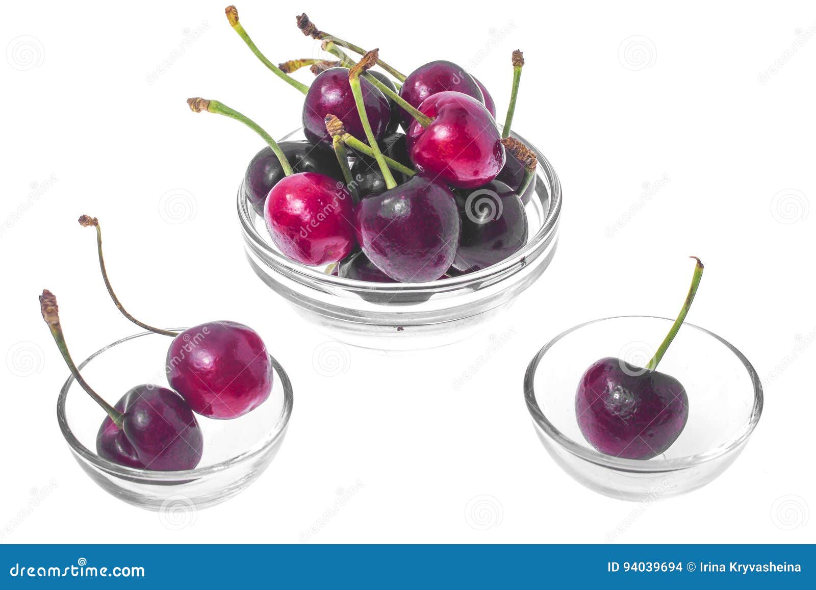 Wash, Shallow, Red Cherry on White Background. Stock Photo - Image of ...