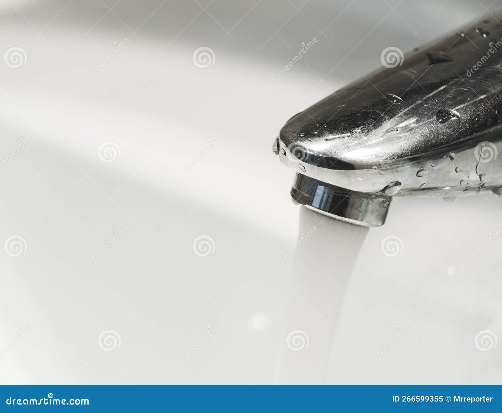 Wash Sink with Open Water Tap Faucet Stock Image - Image of spout ...