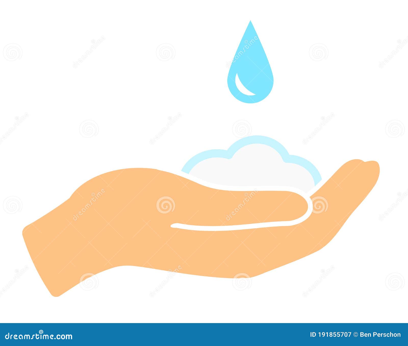 Hand Wash Icon Soap and Water Vector Image. Stock Vector - Illustration ...