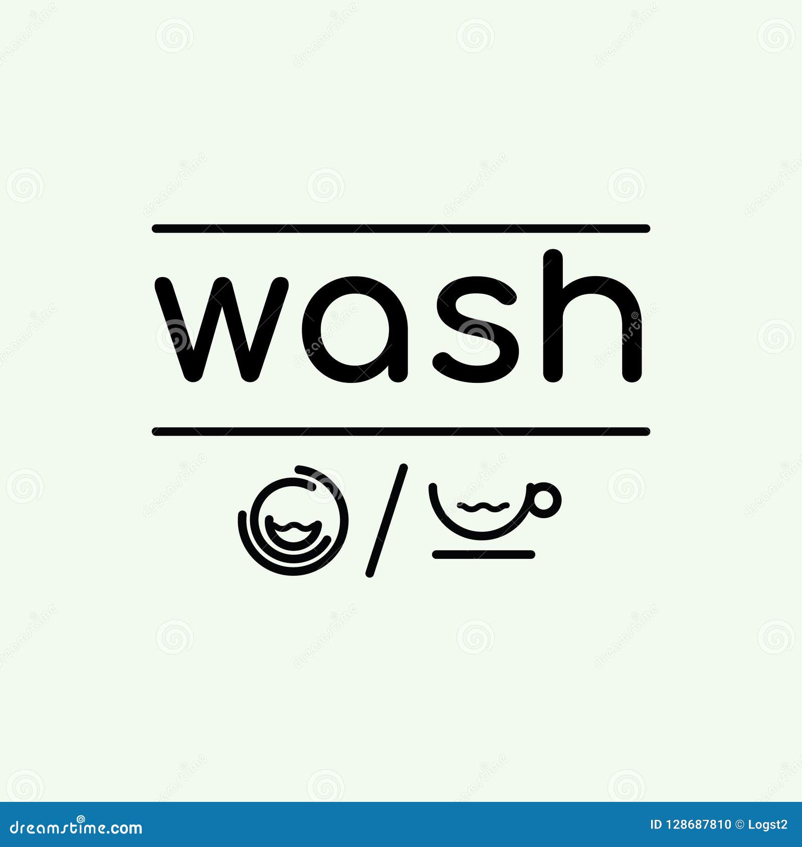 Wash vector logo stock vector. Illustration of concept - 128687810