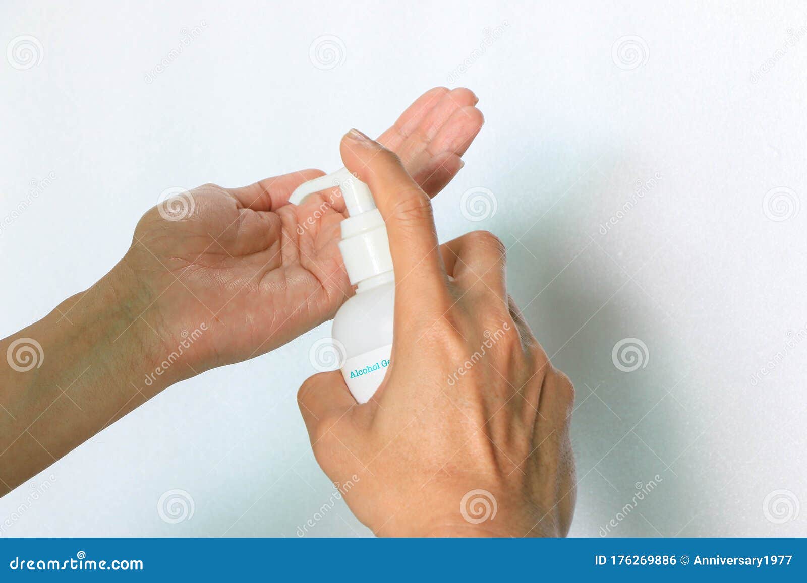 Wash Your Hands with Alcohol Gel Stock Photo - Image of treatment ...