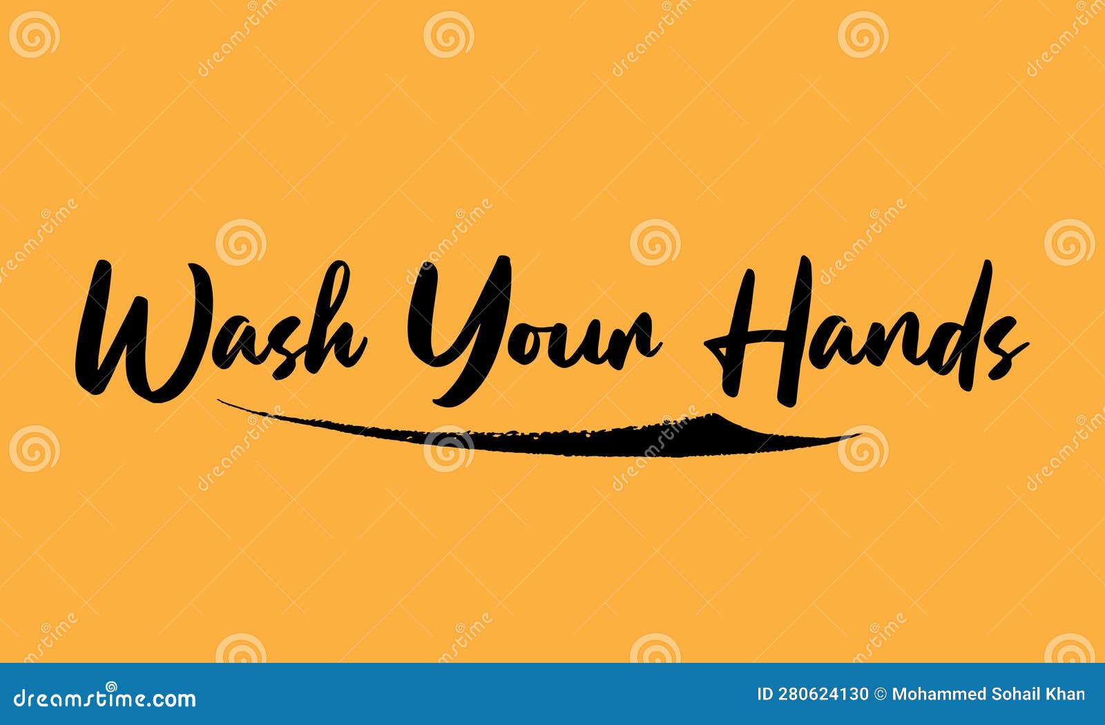Wash Your Hands Bold Typography Lettering Text Vector Design Quote ...