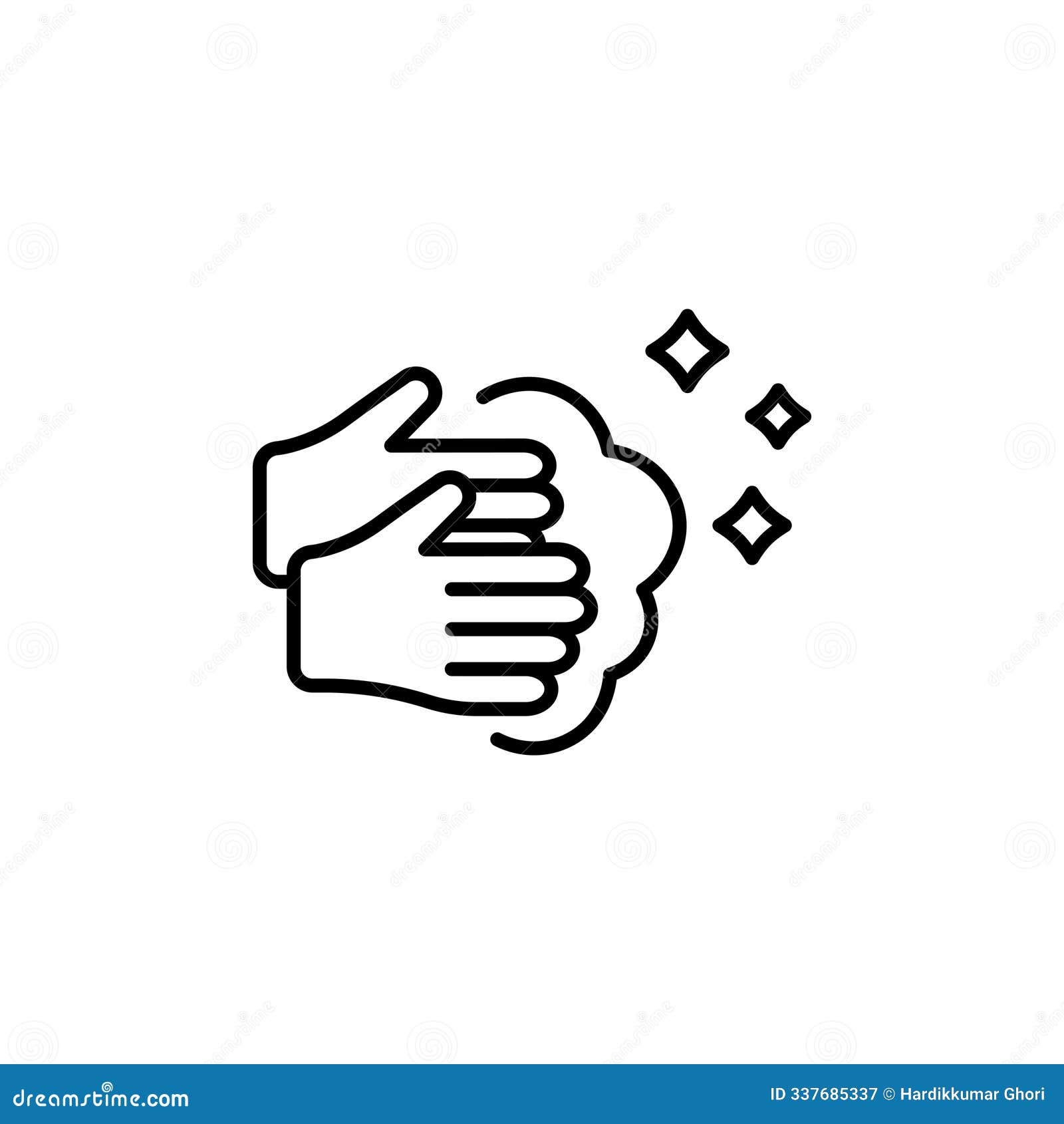 Wash Your Hands Icon Set. Clean Hands Vector Symbol. Sanitize with ...