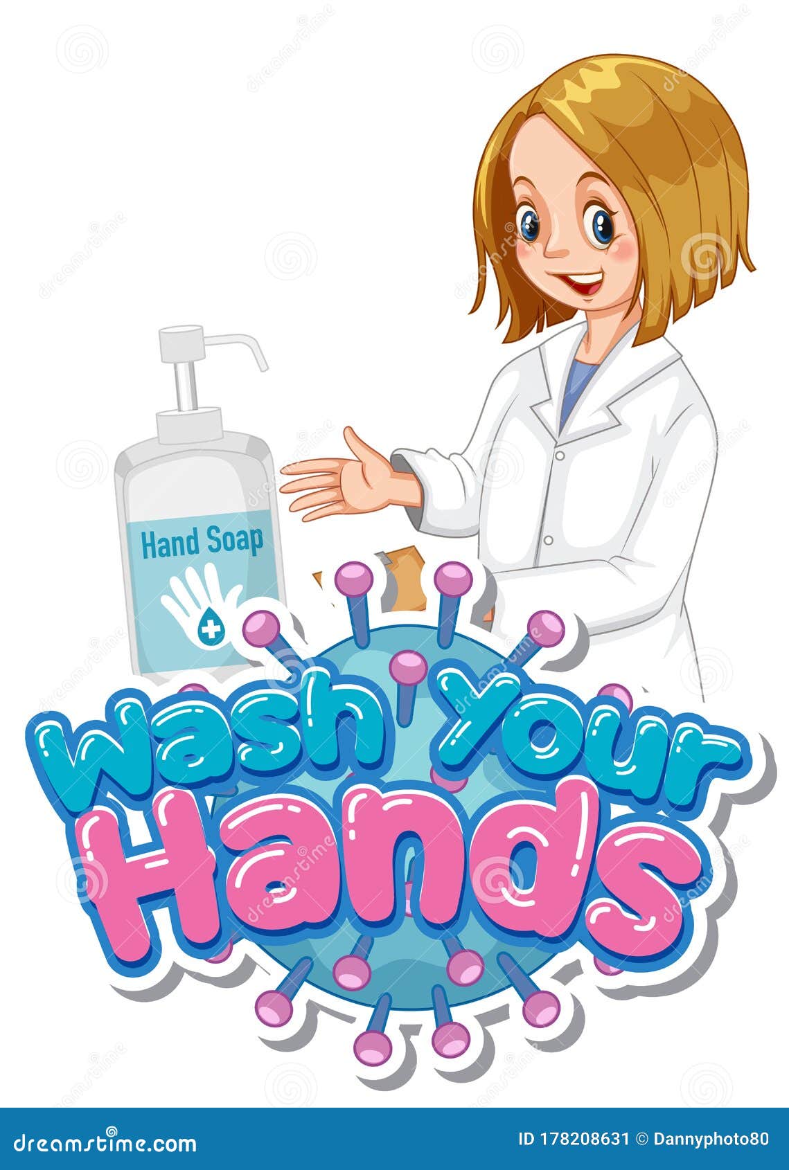 Wash Your Hands Poster Design with Happy Doctor Stock Vector ... Wash Your Hands Poster Design with Happy Doctor Stock Vector ...