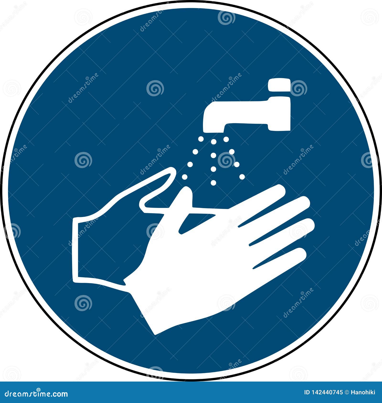 Wash Your Hands Sign - Mandatory Sign Iso 7010 Stock Vector ...