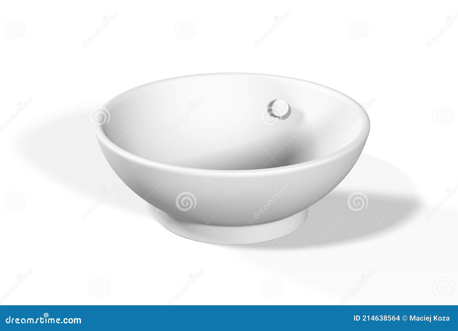 Washbasin Mockup with Tap Isolated on White Stock Illustration ...