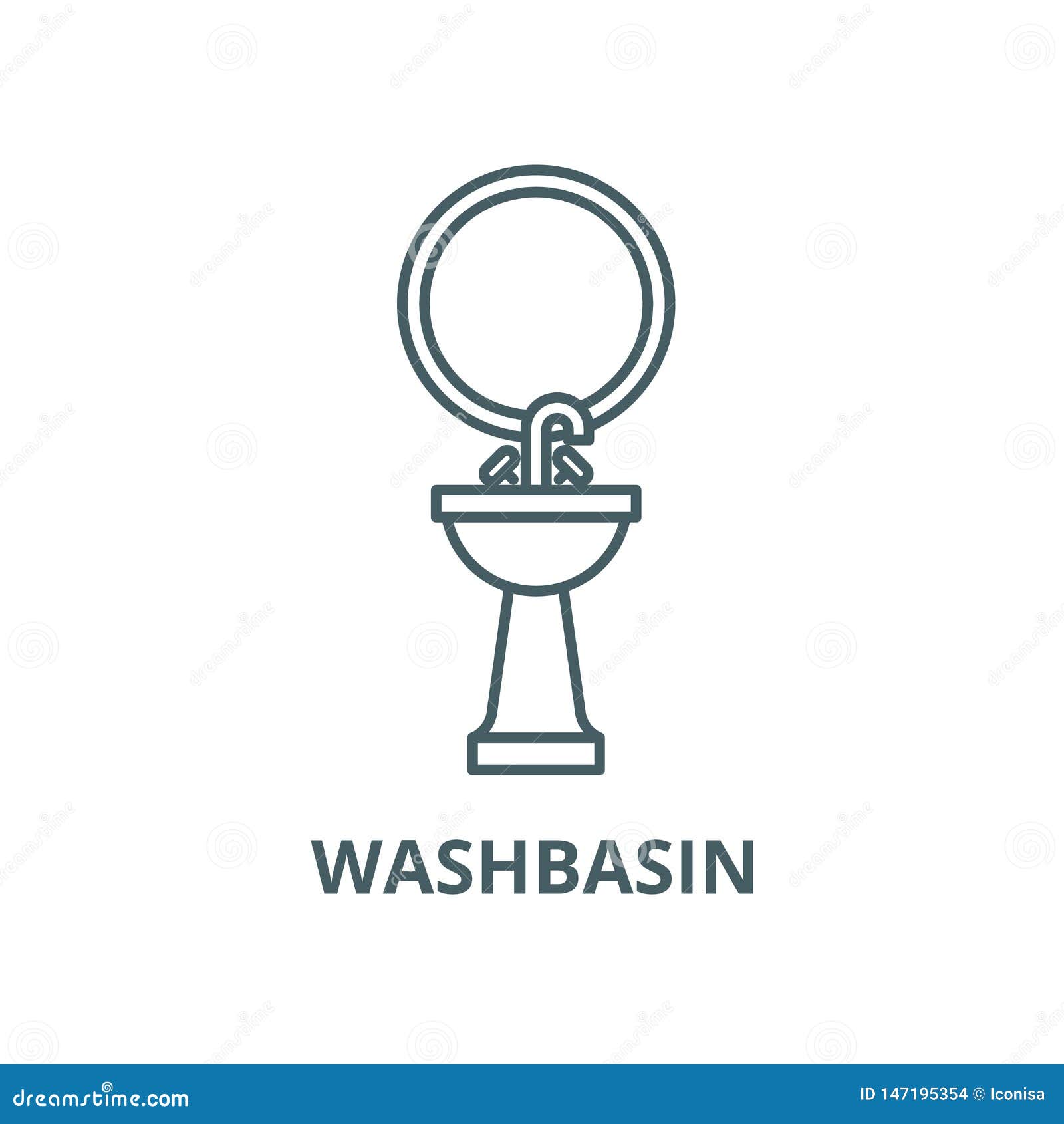 Washbasin Vector Line Icon, Linear Concept, Outline Sign, Symbol Stock ... Washbasin Vector Line Icon, Linear Concept, Outline Sign, Symbol Stock ...
