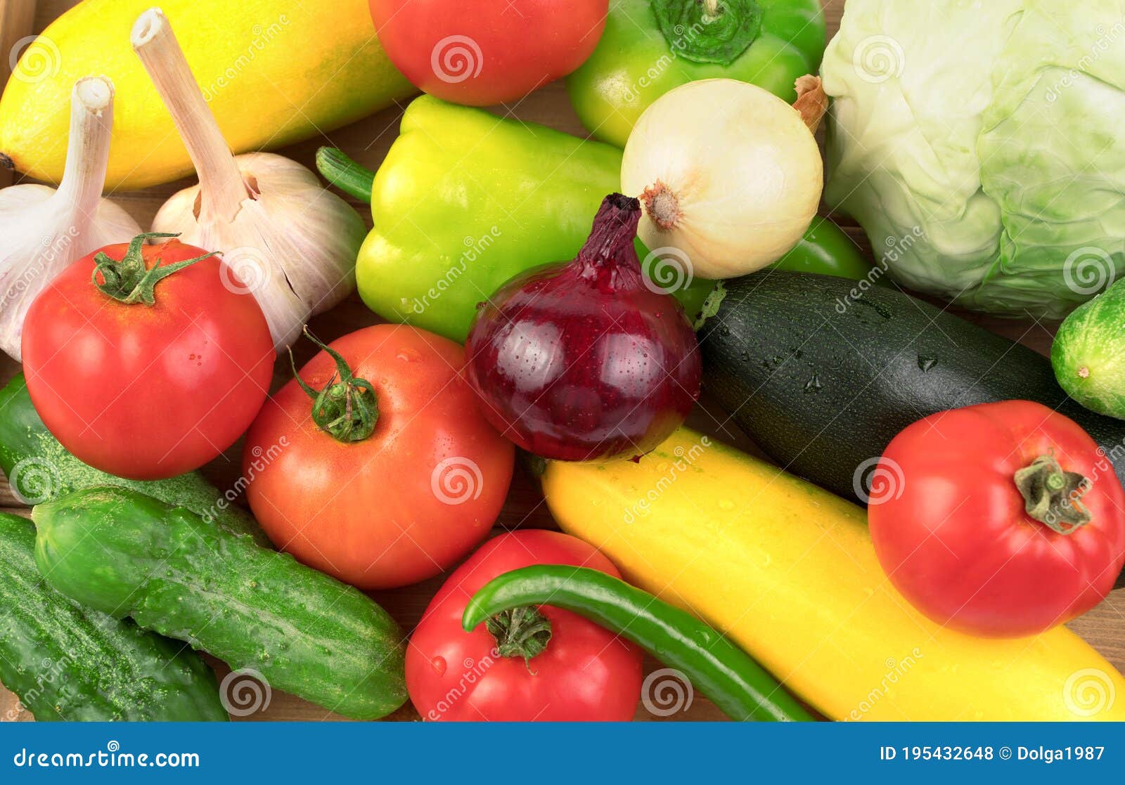 Washed Fresh Vegetables in Large Quantities on a White Background with ...