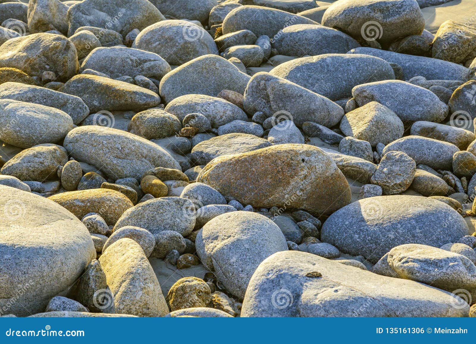 Washed Out Pebble Stones at the Beach of Pebble Beach Stock Photo ...