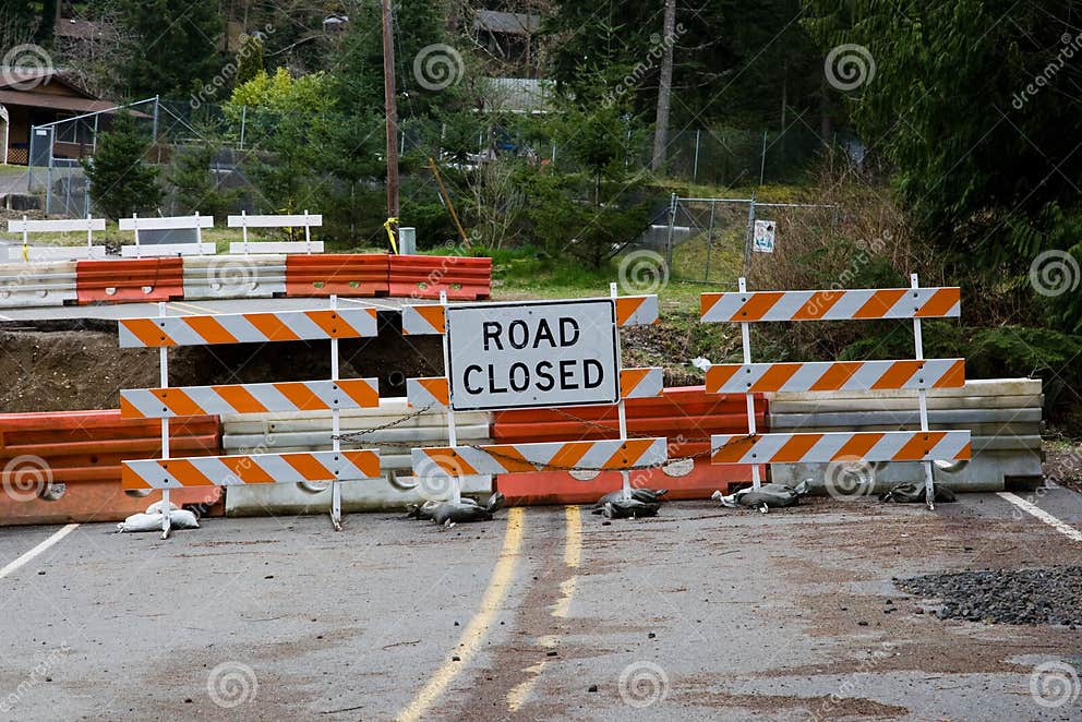 Washed out road stock image. Image of broken, failure - 15418231