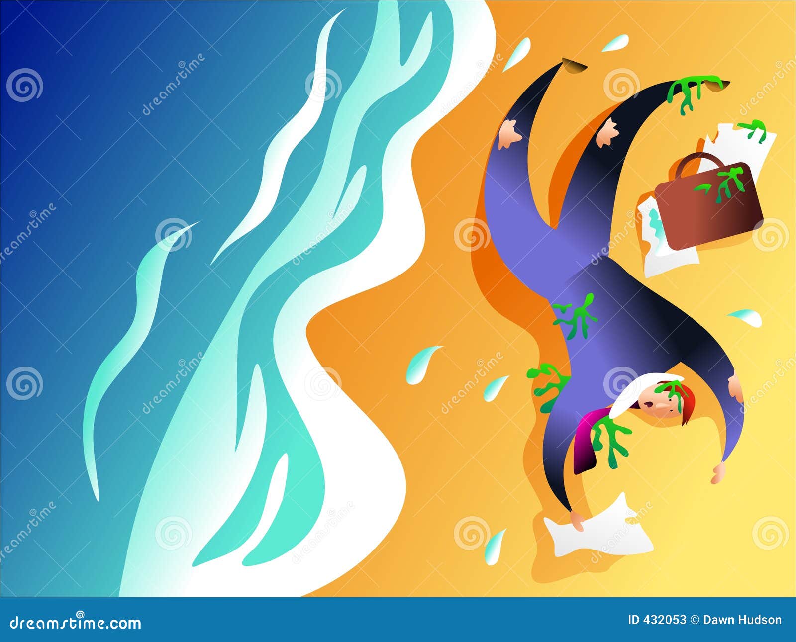 Washed up stock illustration. Illustration of briefcase - 432053