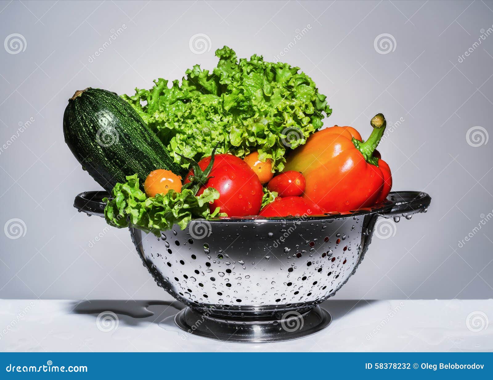 Washed vegetables stock photo. Image of diet, green, colander - 58378232