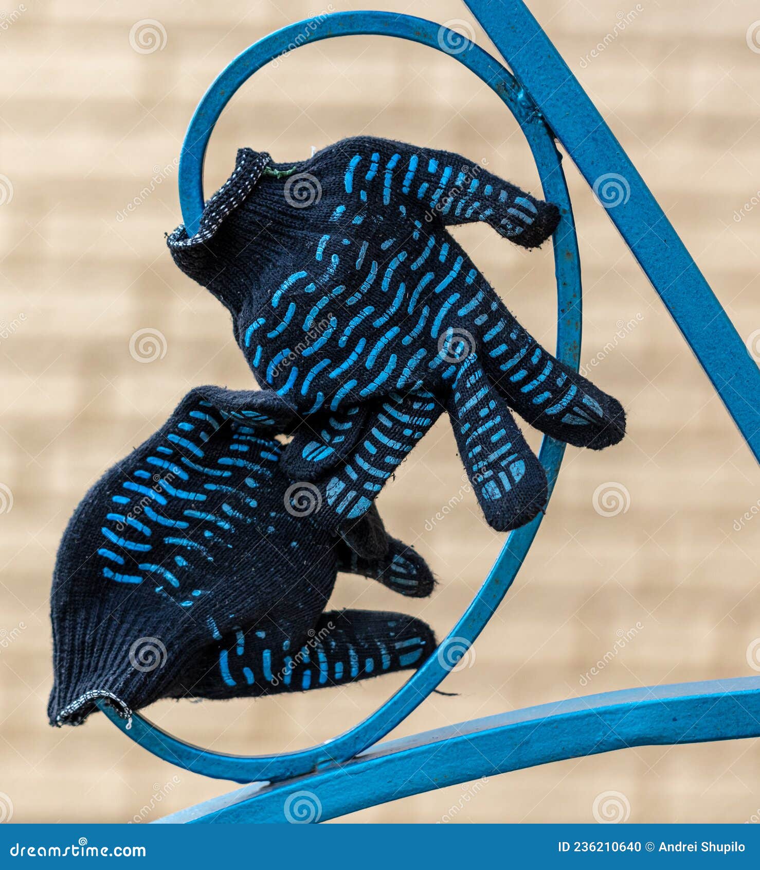 The Washed Worker& X27;s Mittens Dry in the Air. Stock Photo - Image of ...