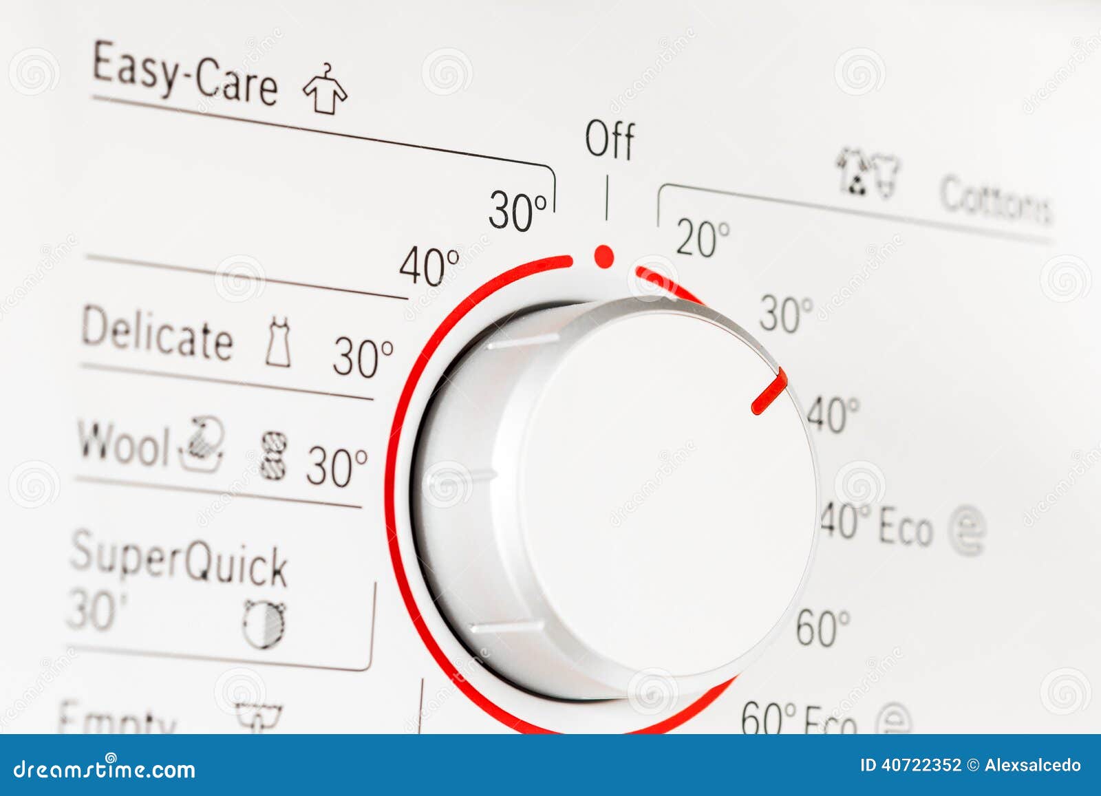 Washer dial stock photo. Image of machine, wash, white - 40722352