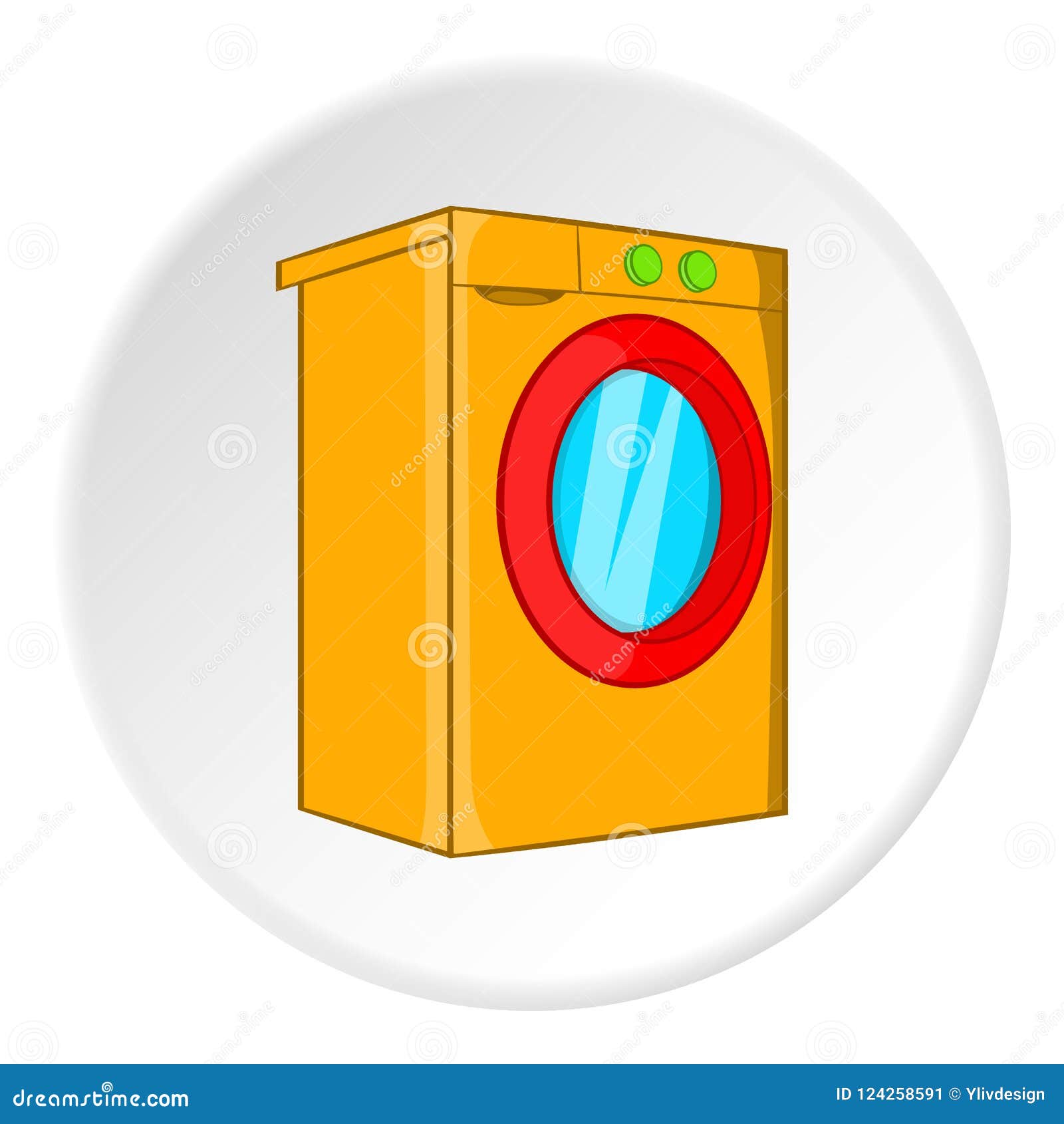 Washer icon, cartoon style stock illustration. Illustration of colorful ...