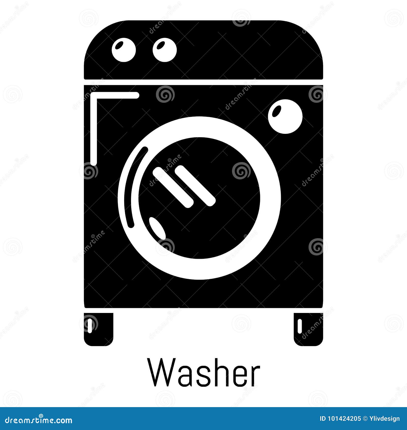Washer Icon, Simple Black Style Stock Vector - Illustration of display ...