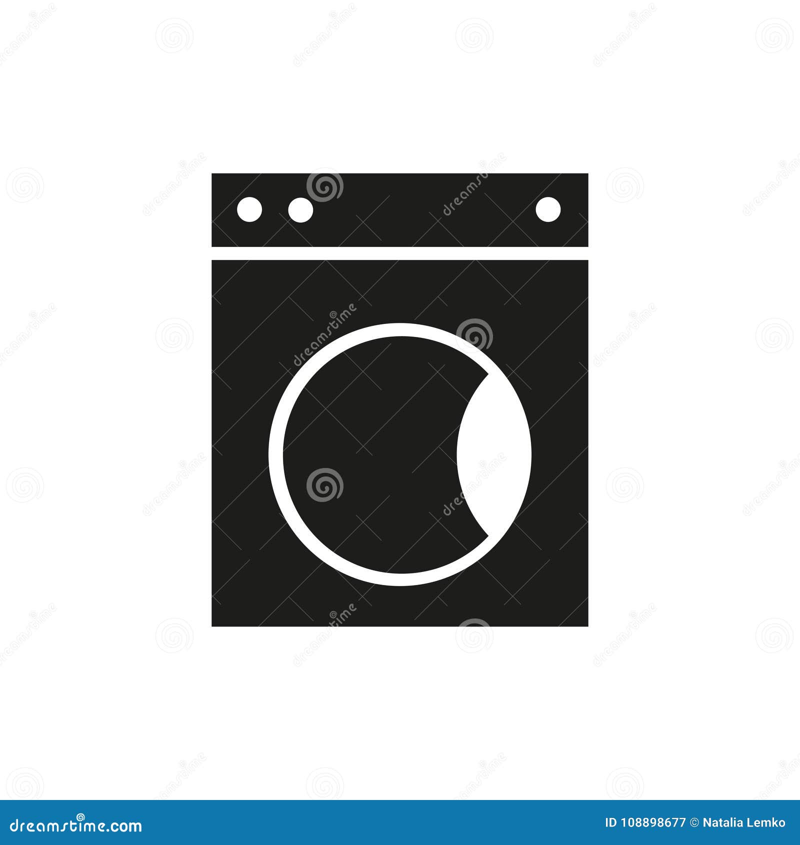 Washer of icon stock vector. Illustration of clothes - 108898677