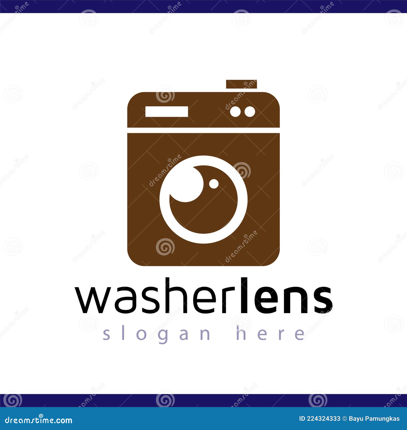 Washer Lens Camera in Laundry Logo Vector Element. Laundry Logo ...