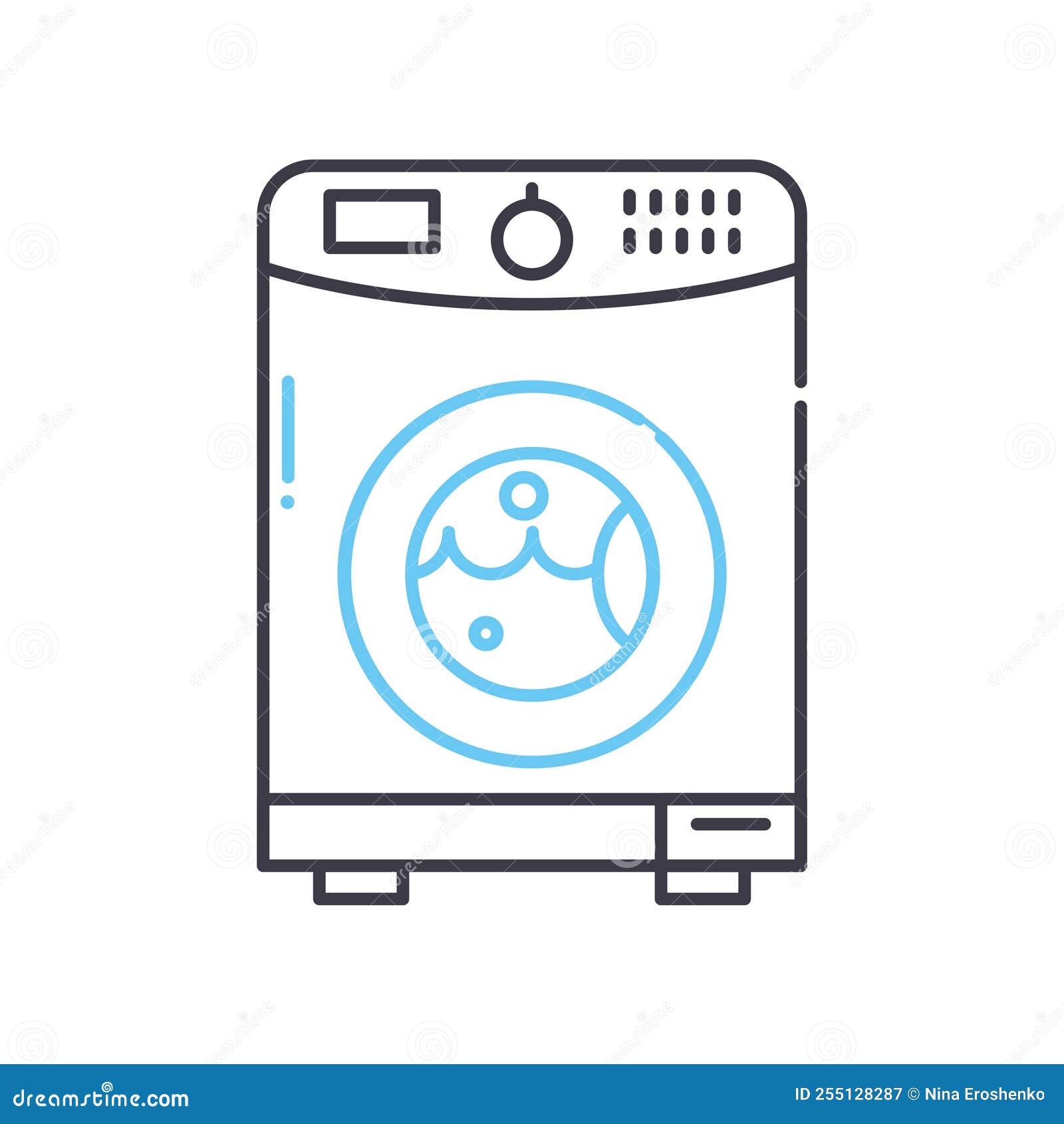 Washer Line Icon, Outline Symbol, Vector Illustration, Concept Sign ...