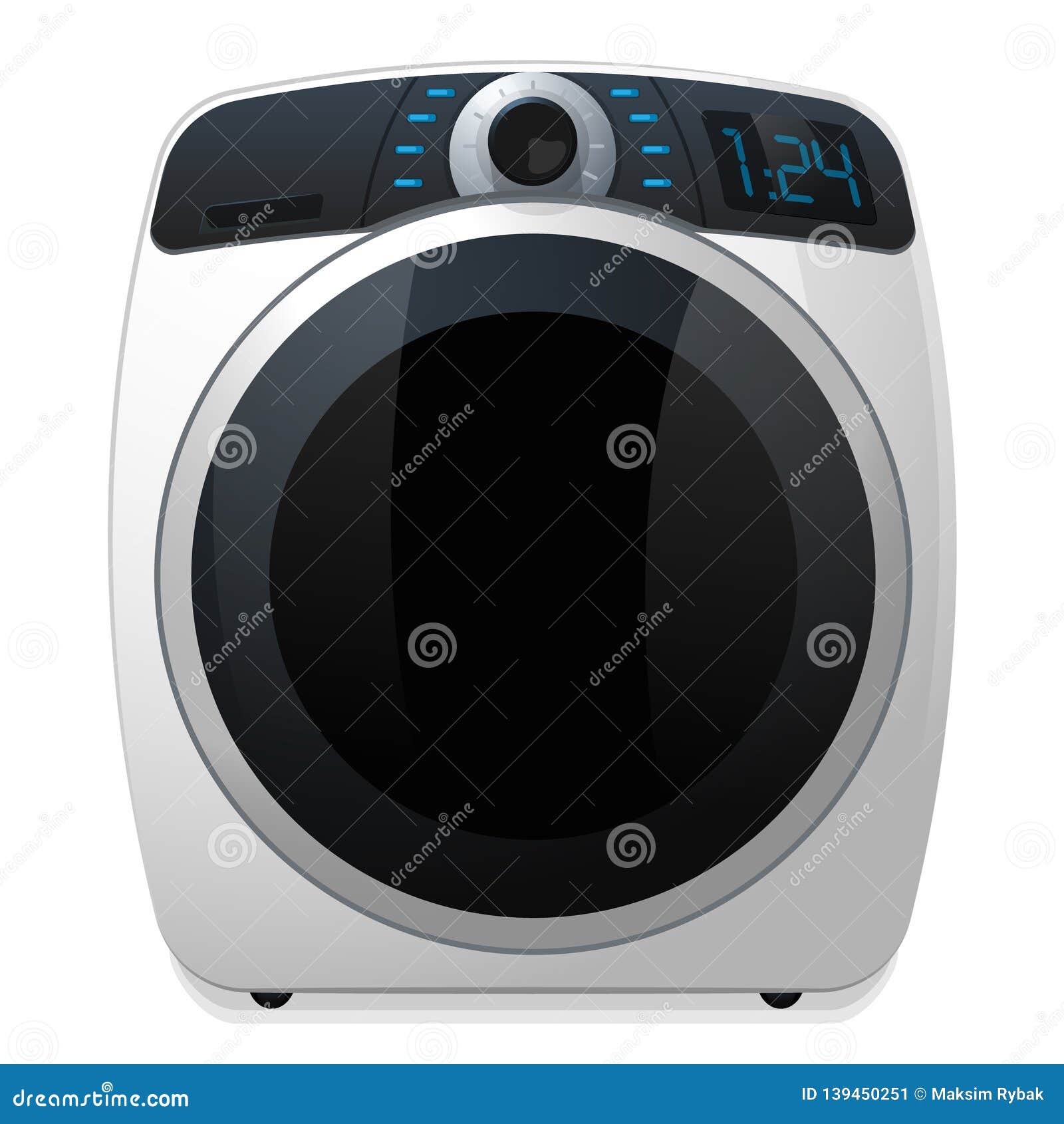 Washer machine icon stock vector. Illustration of equipment - 139450251