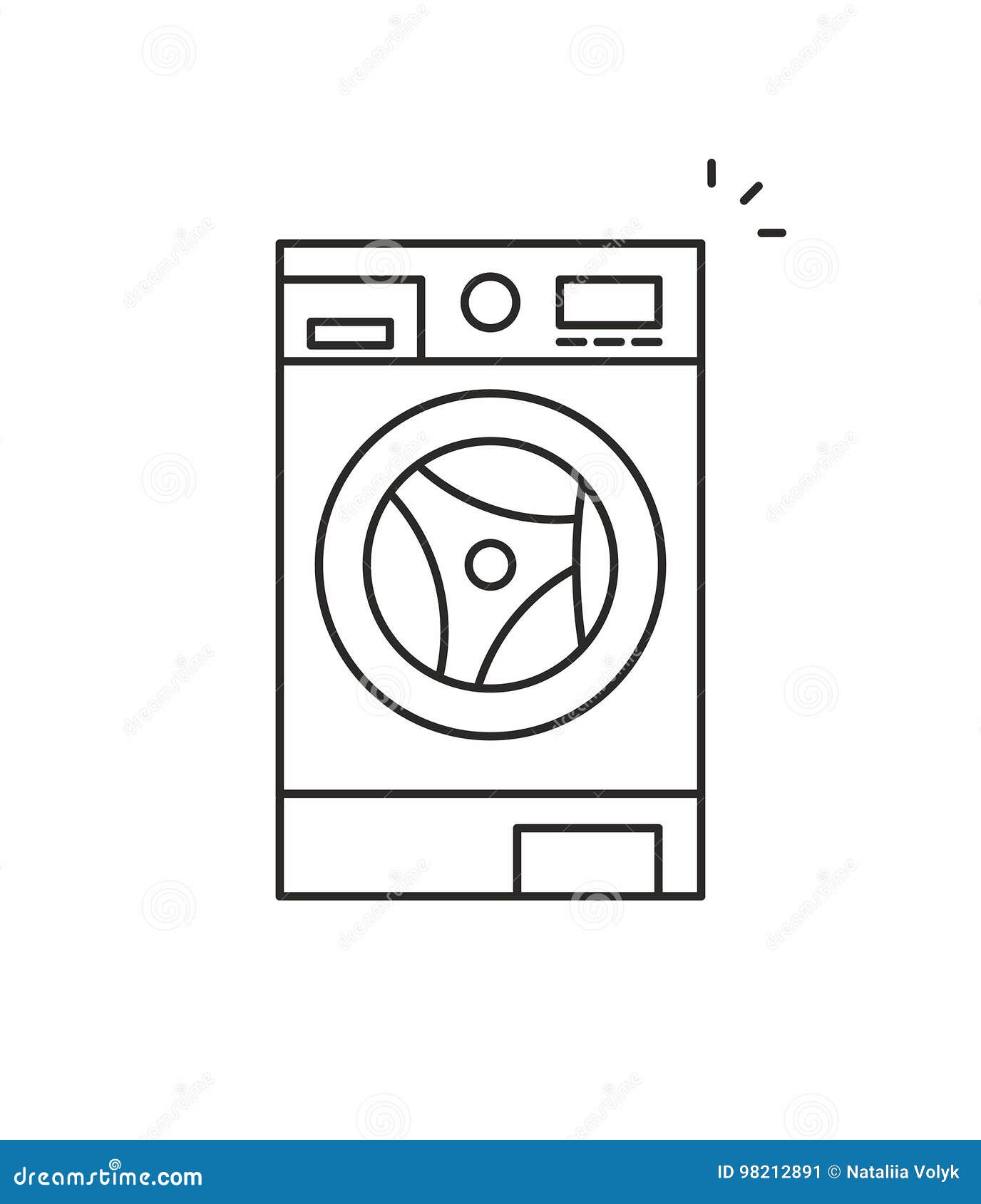 Washer vector icon stock vector. Illustration of graphic - 98212891