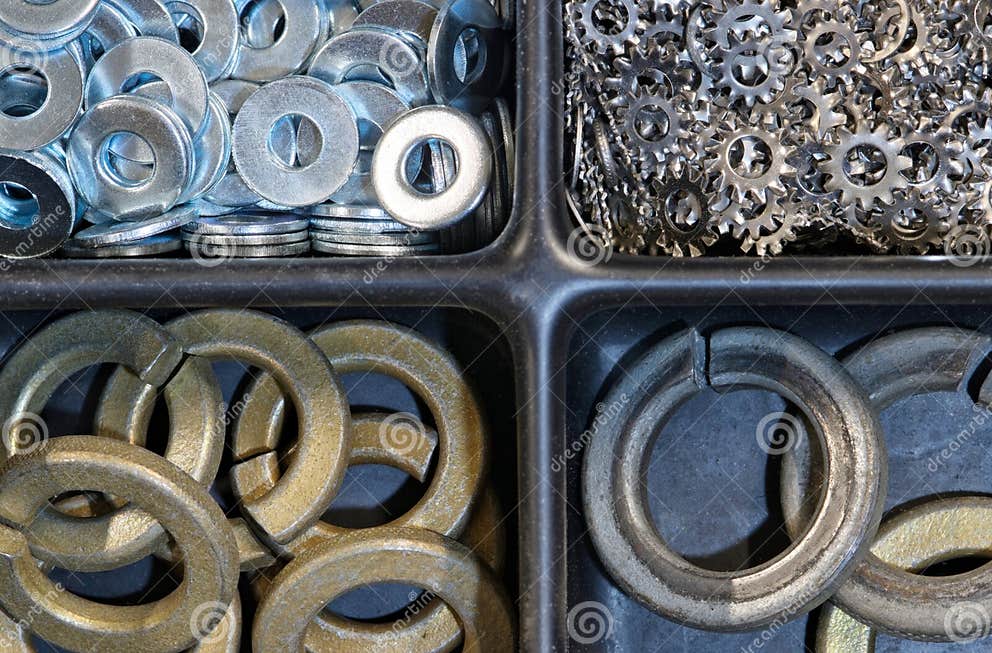 Washers Hardware Fasteners Assorted Variety Flat Split Star Industrial ...