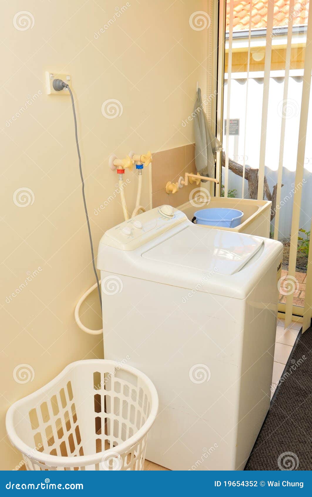 Washing area stock photo. Image of machine, modern, indoors - 19654352