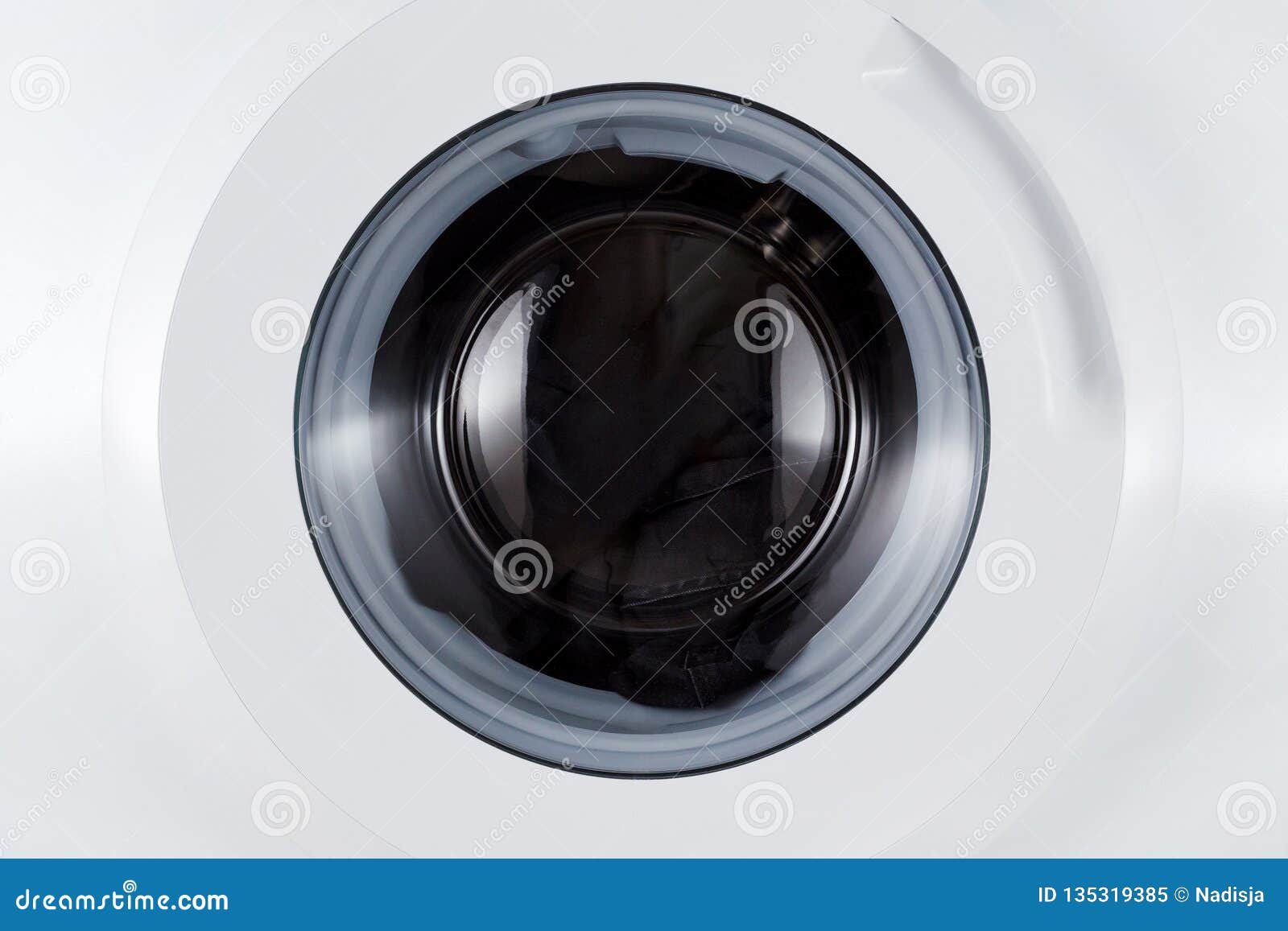 Washing Black Clothes, Closed Wash Machine Closeup Stock Image - Image ...