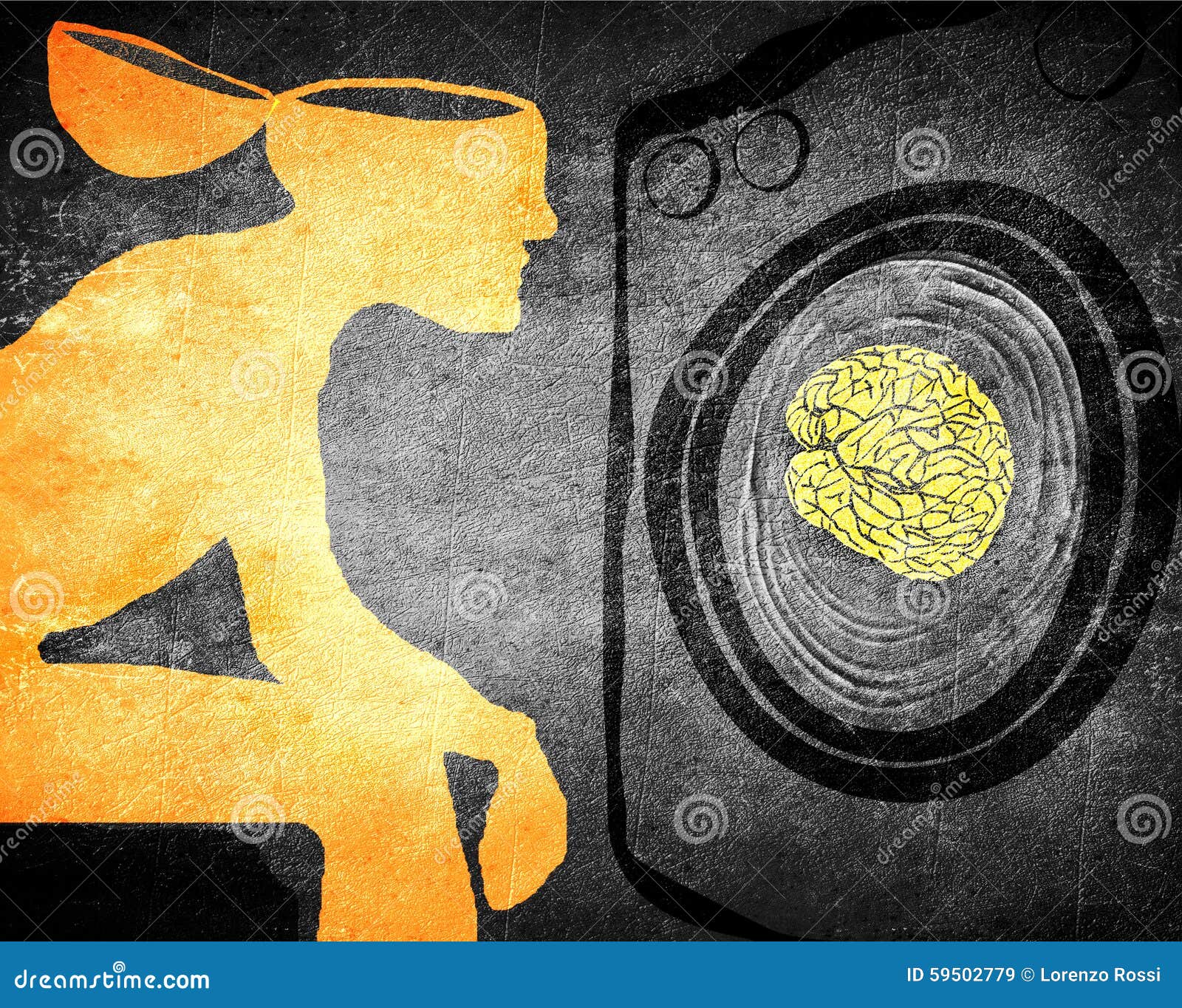 Washing brain stock illustration. Illustration of concept - 59502779