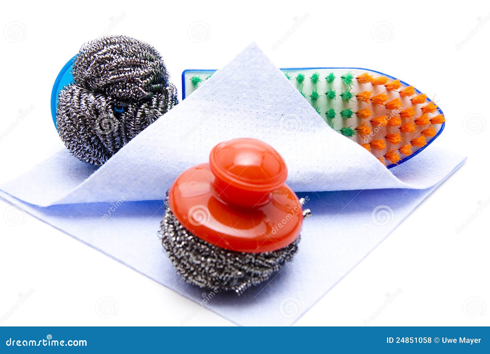 Washing Brush and Pot Scratch Stock Photo - Image of cleaners, kitchen ...
