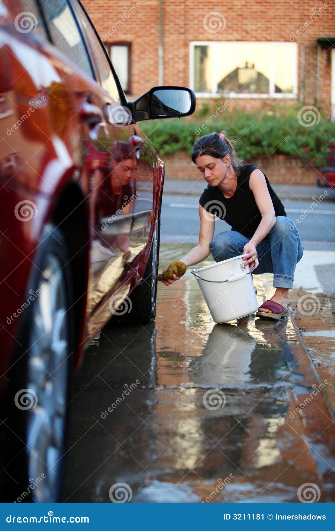 Washing the car stock image. Image of vehicle, transport - 3211181