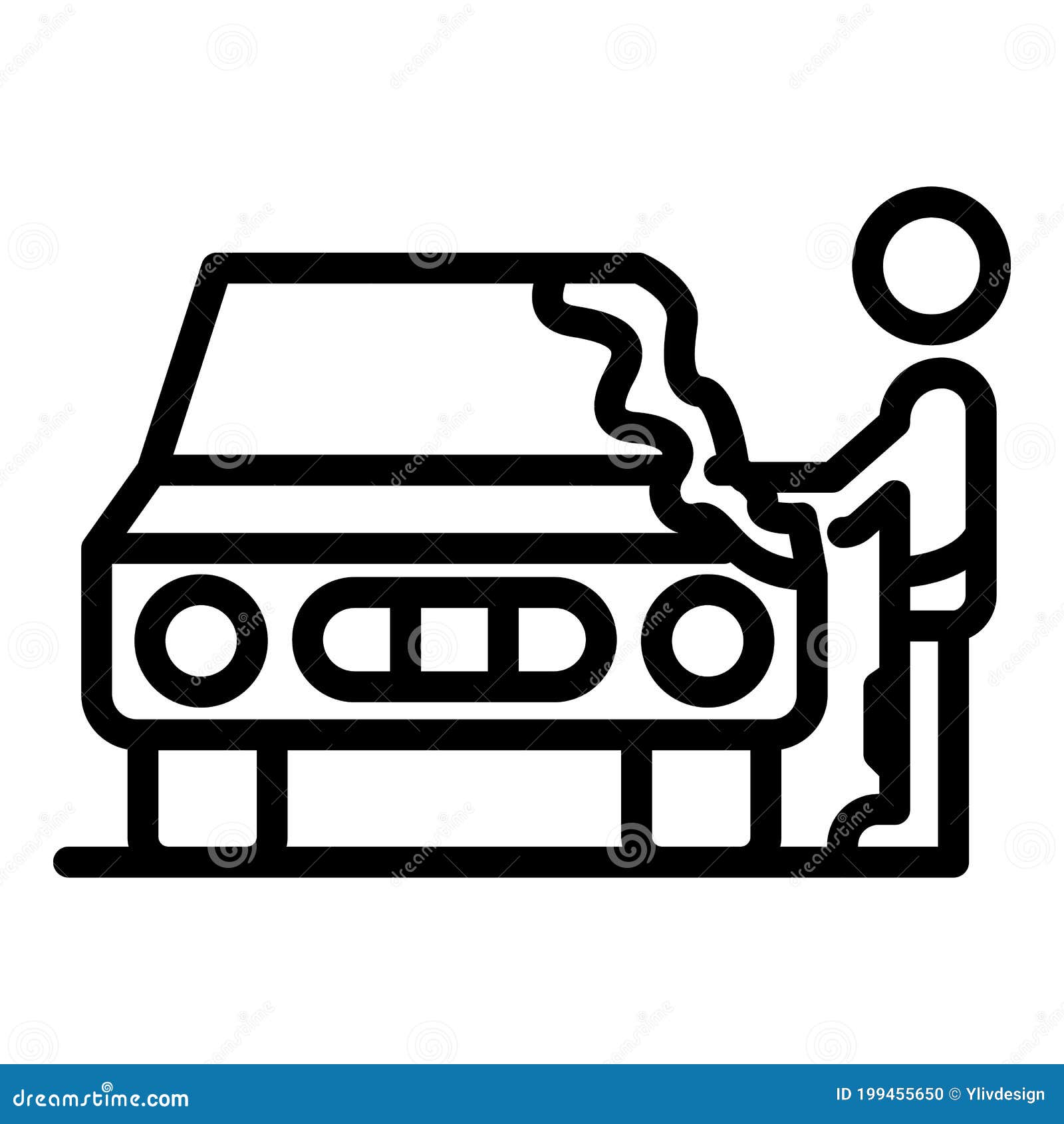 Washing Car Icon, Outline Style Stock Vector - Illustration of auto ...