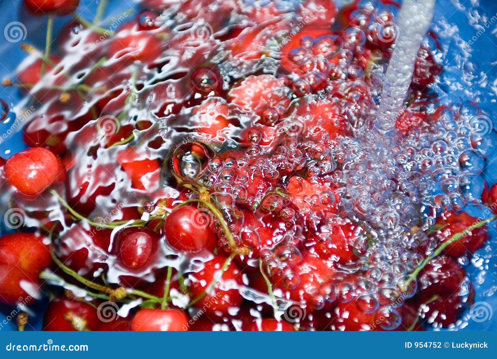 Washing cherries stock photo. Image of juicy, pouring, nature - 954752