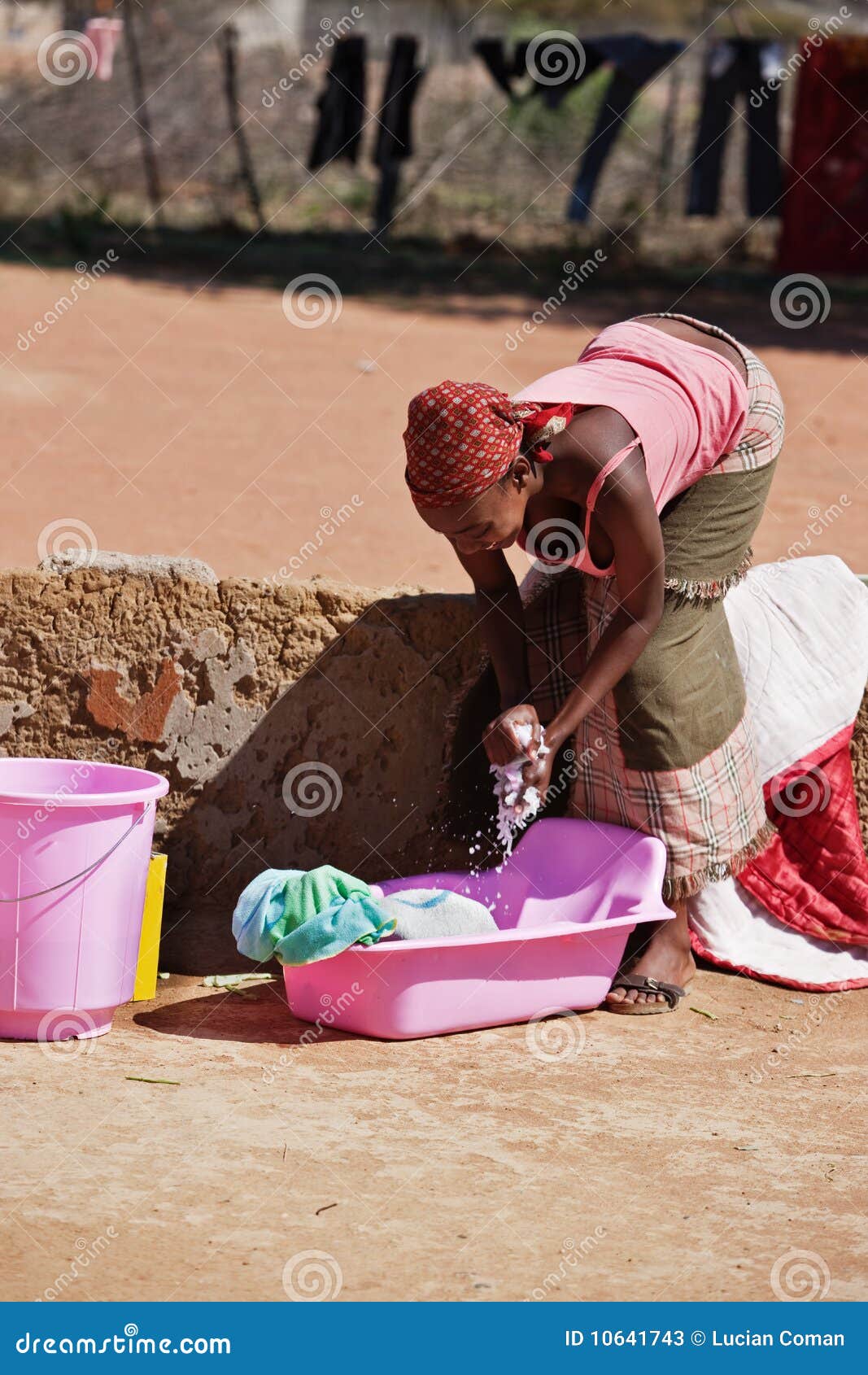 Washing clothes stock image. Image of girl, line, female - 10641743