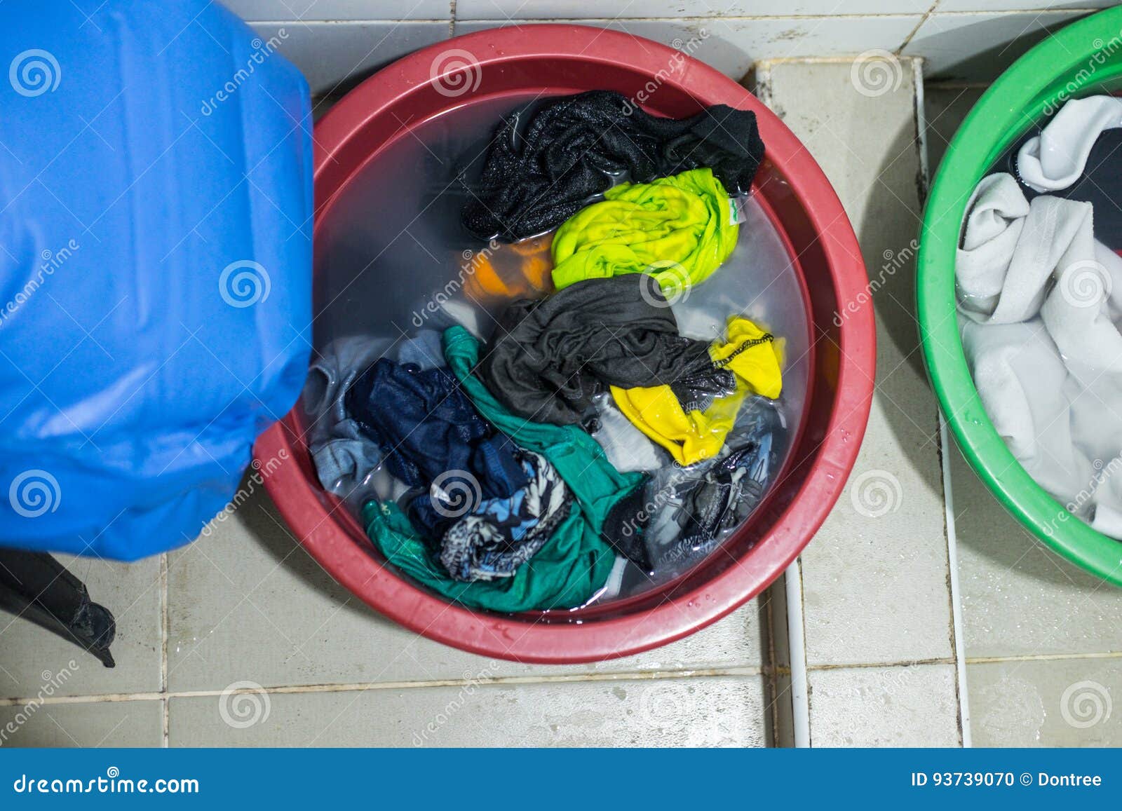 Washing Clothes Dirty in the Basin Red Stock Photo - Image of cotton ...