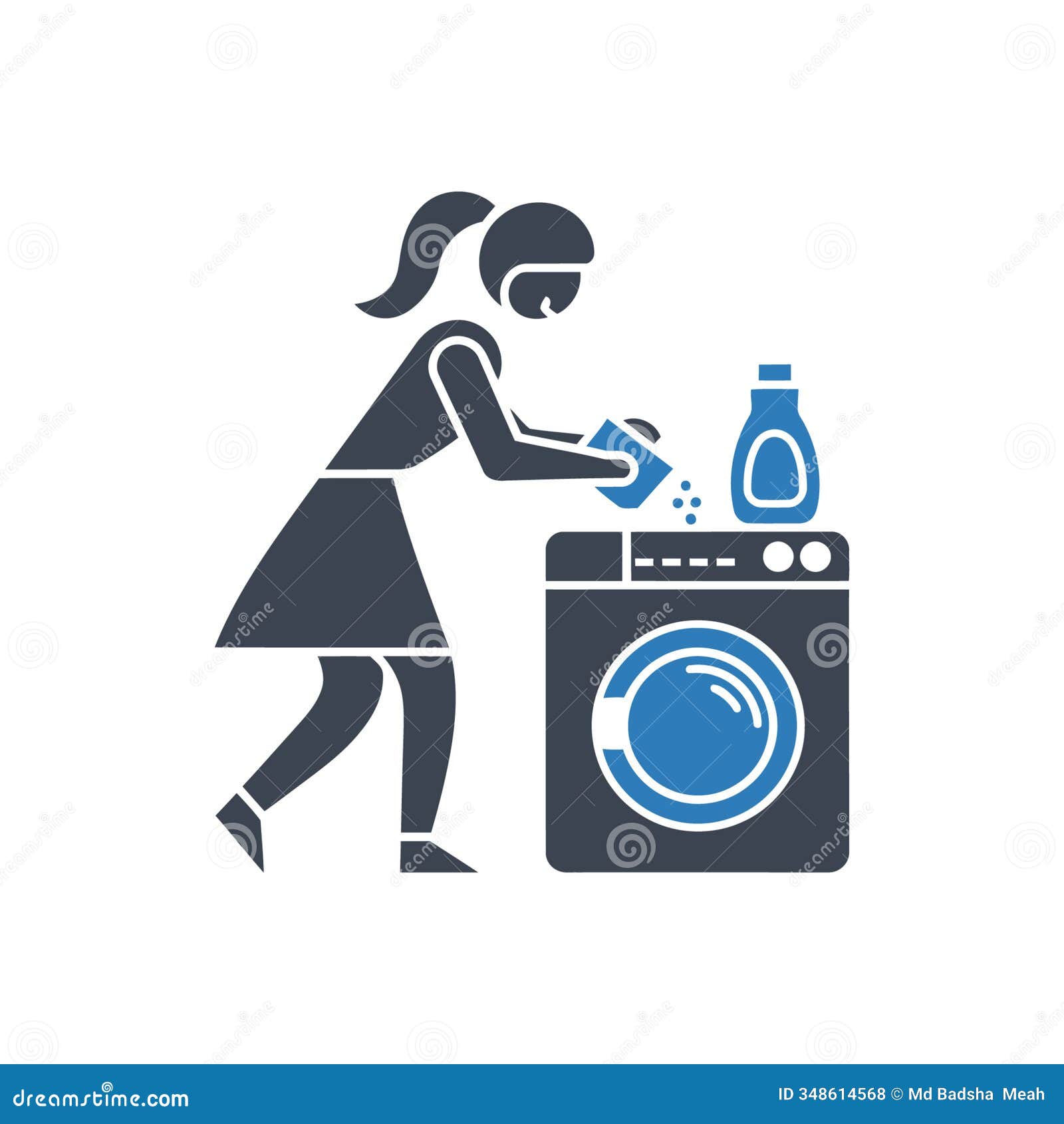 Washing Clothes Logo Icon Vector Of Laundry Service Design ...