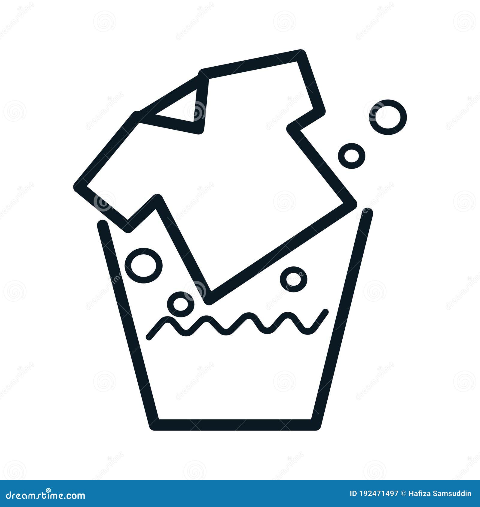 Washing clothes. stock vector. Illustration of transparent - 192471497