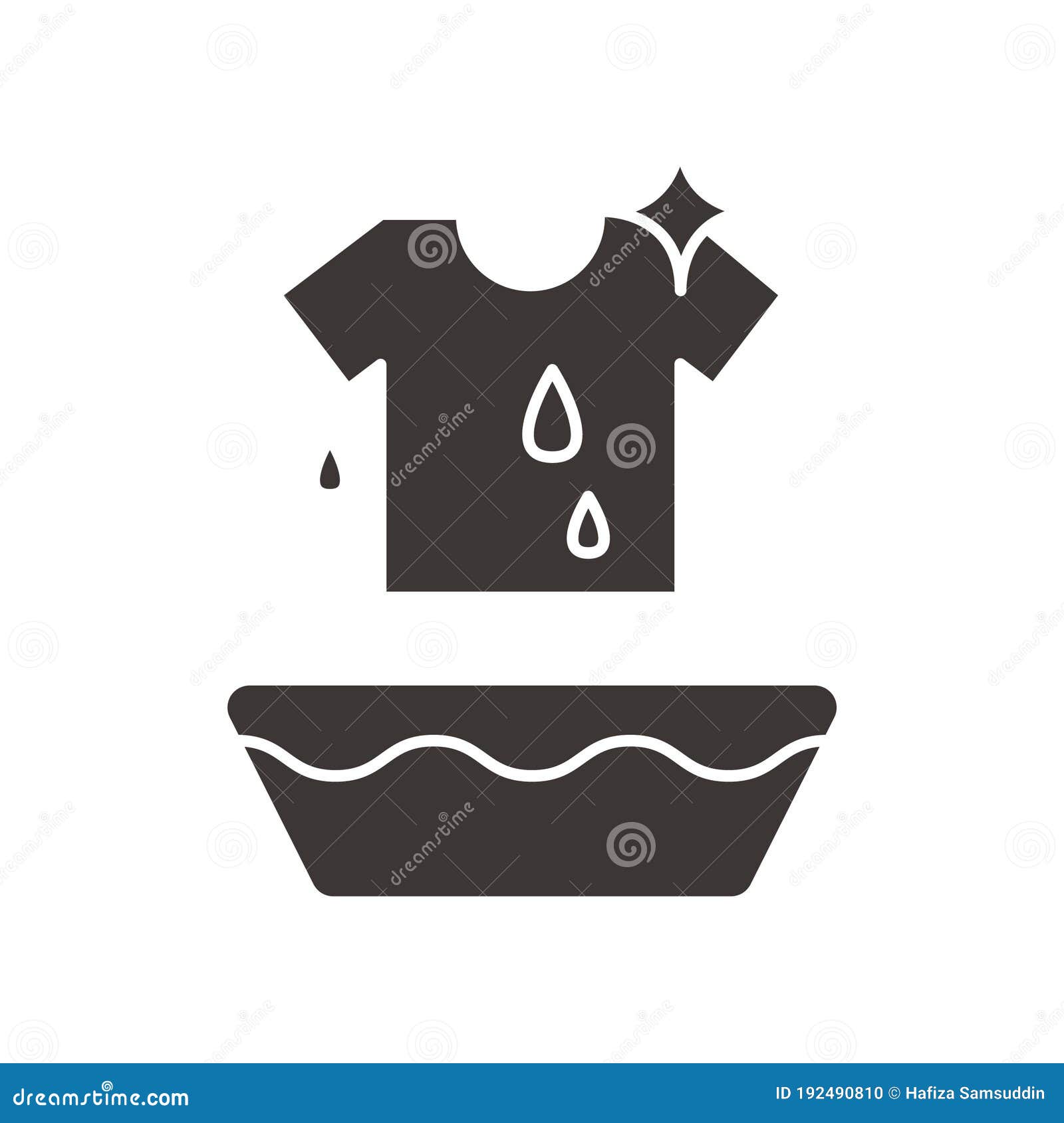 Washing Clothes. Vector Illustration Decorative Design Stock Vector ...