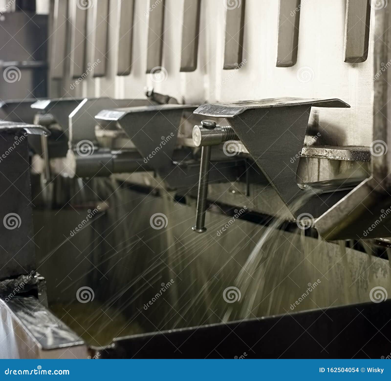 Washing of Containers at Milk Production Line Stock Photo - Image of ...