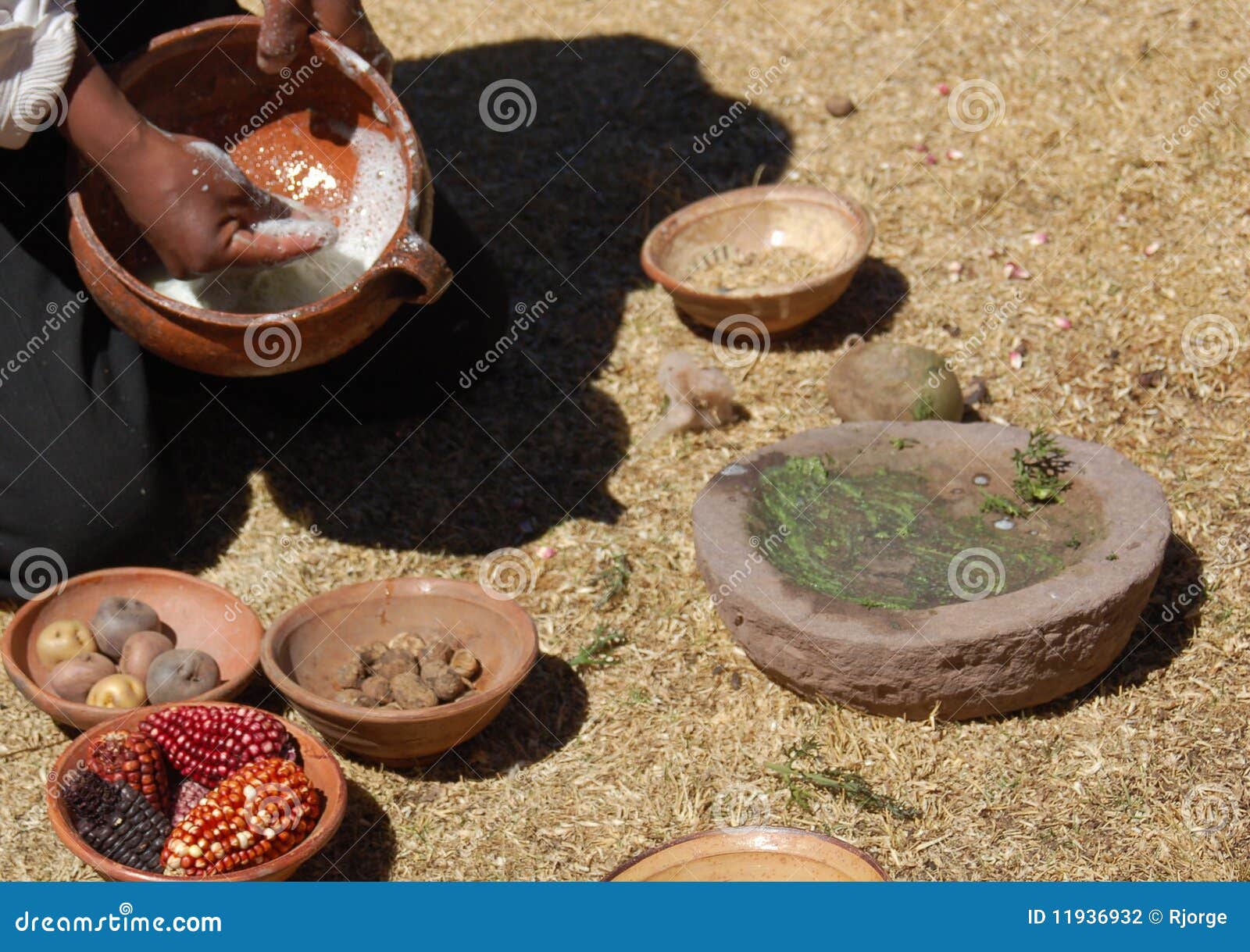 Washing cotton stock photo. Image of crush, grind, wooden - 11936932