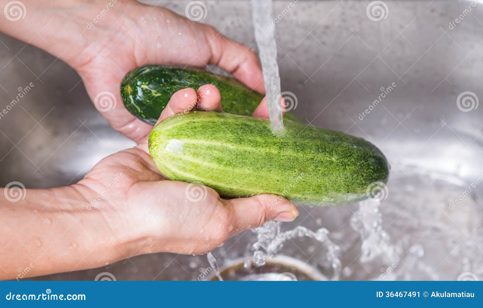 Washing Cucumber Vegetables Stock Image - Image of ingredient, bubble ...