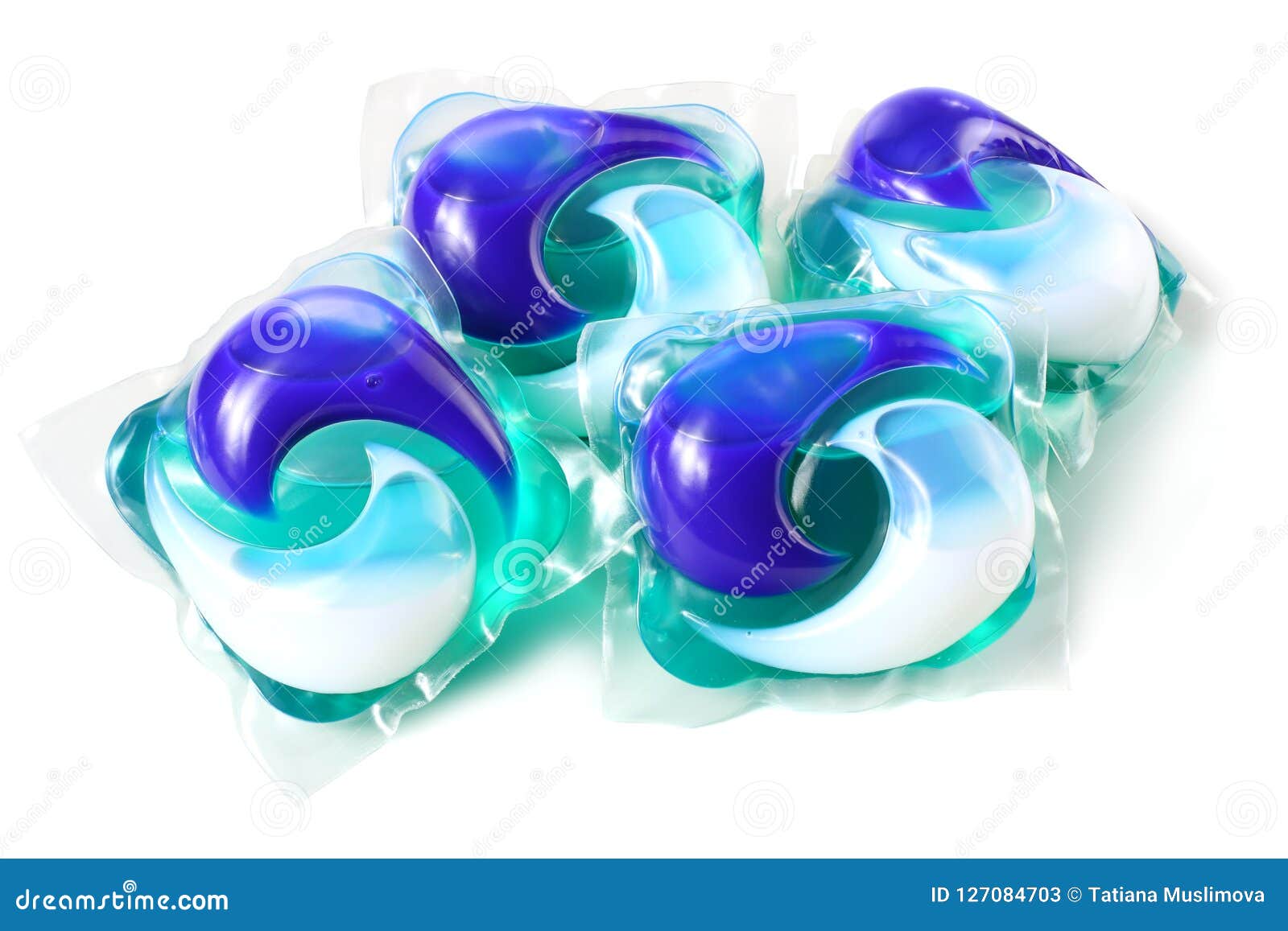 Gel Capsule Pods With Laundry Detergent On White Royalty-Free Stock ...