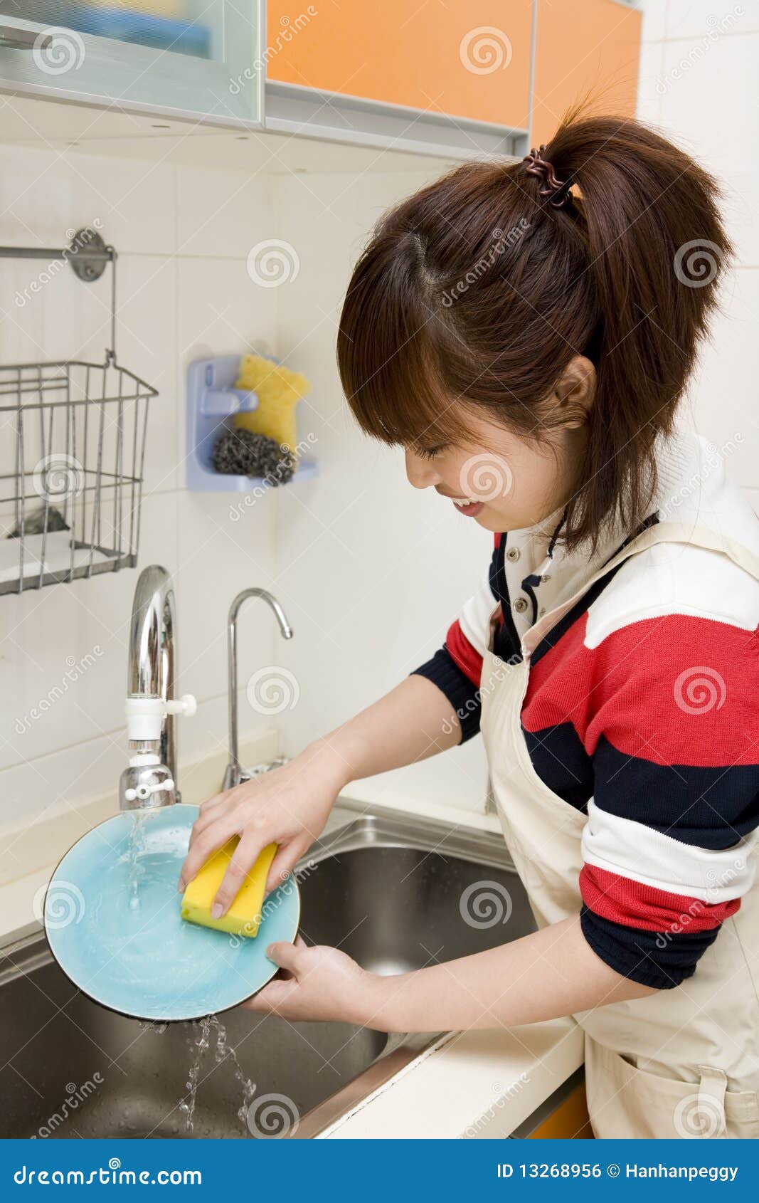 Washing dishes stock photo. Image of cleaning, person - 13268956