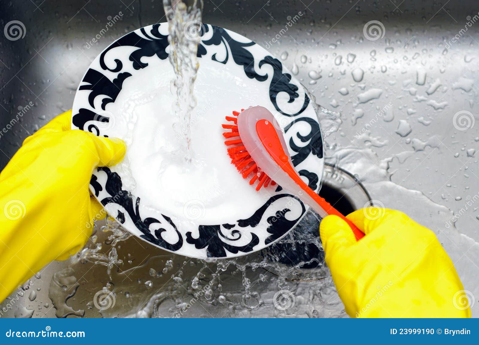 Washing dishes stock photo. Image of dishware, concept - 23999190