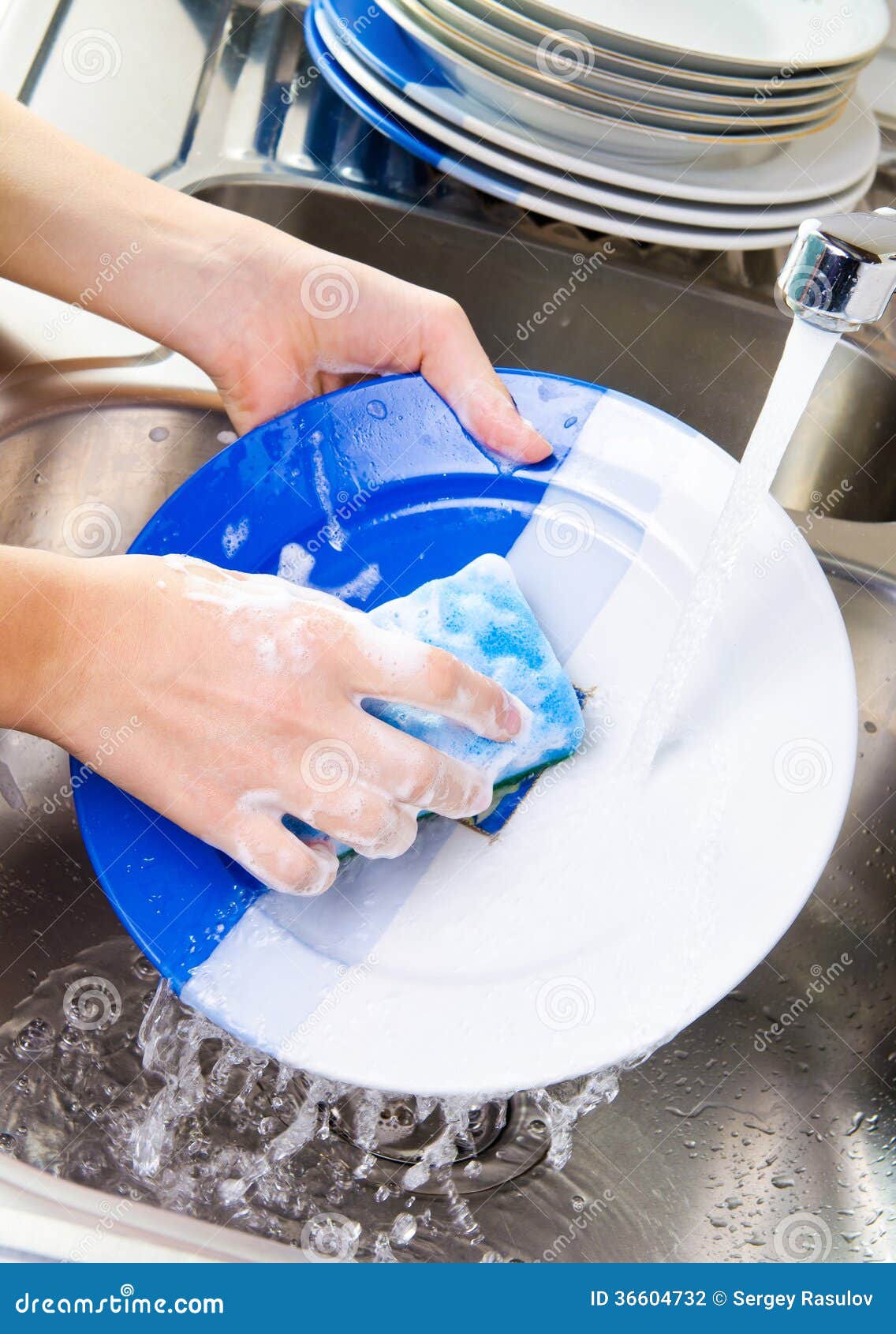 Washing Dishes in the Kitchen Stock Photo - Image of appliance, house ...